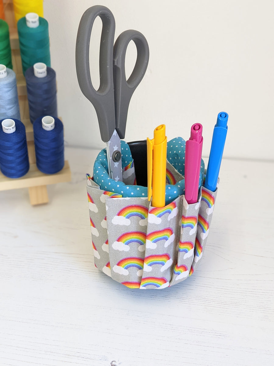 Mug Tidy Pattern – owl and sewing cat