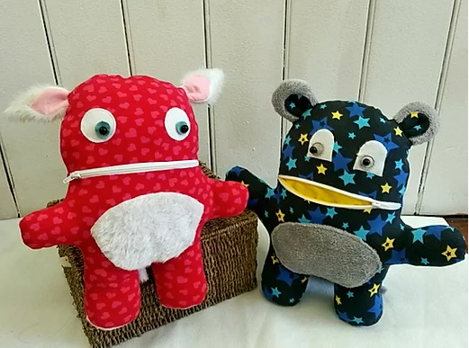 Bedtime 'worry' friend pattern – owl and sewing cat
