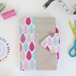 A5 Notepad Cover Pattern – owl and sewing cat