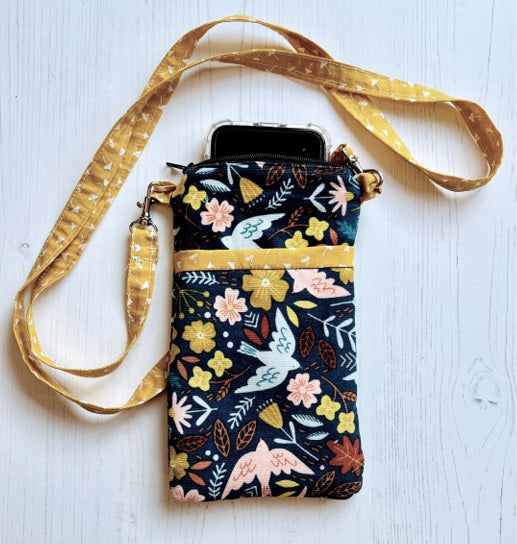 Phone Pouch Sewing Pattern – owl and sewing cat